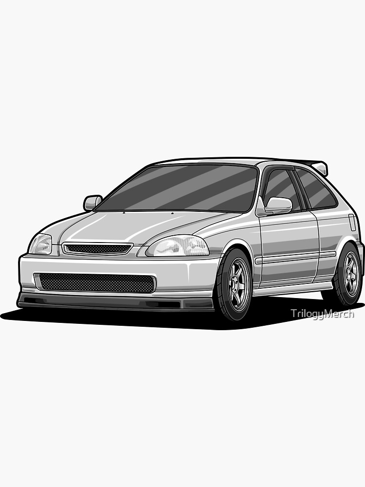 "Honda Civic EK9 Type R " Sticker for Sale by TrilogyMerch | Redbubble