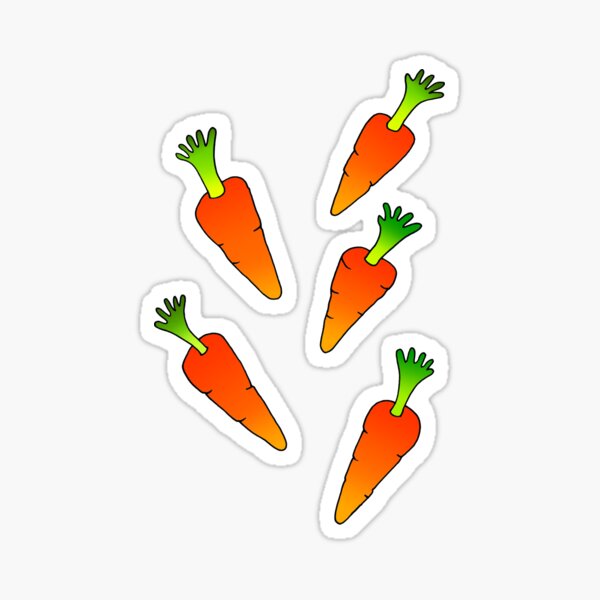 "CARROTS" Sticker for Sale by JasonTrivettart | Redbubble