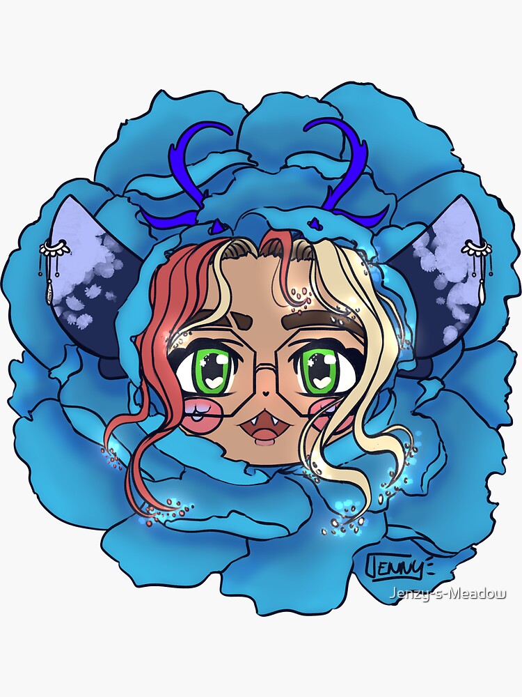 "Beanz in Flower" Sticker for Sale by Jenzy-s-Meadow | Redbubble