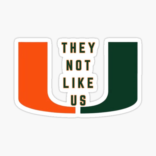 "They Not Like Us, Version 1, GO CANES" Sticker for Sale by ...