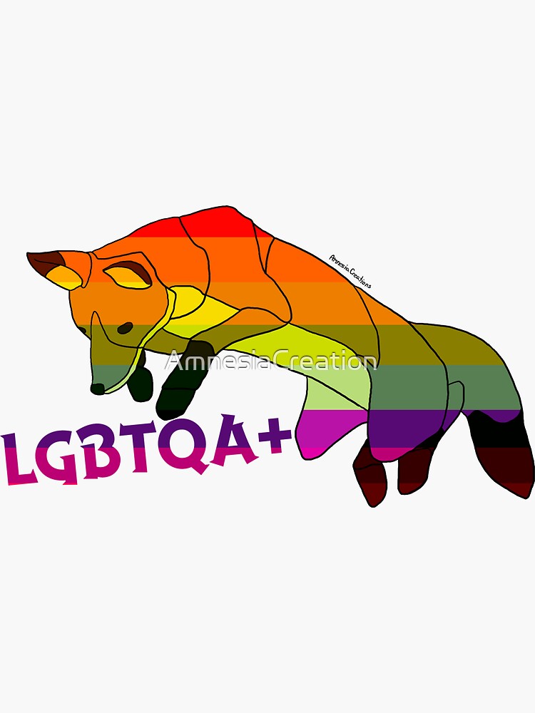 "LGBTQA+ fox" Sticker for Sale by AmnesiaCreation | Redbubble