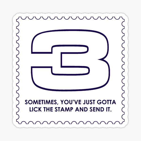 "Sometimes, you've just gotta lick the stamp and send it!" Sticker for ...