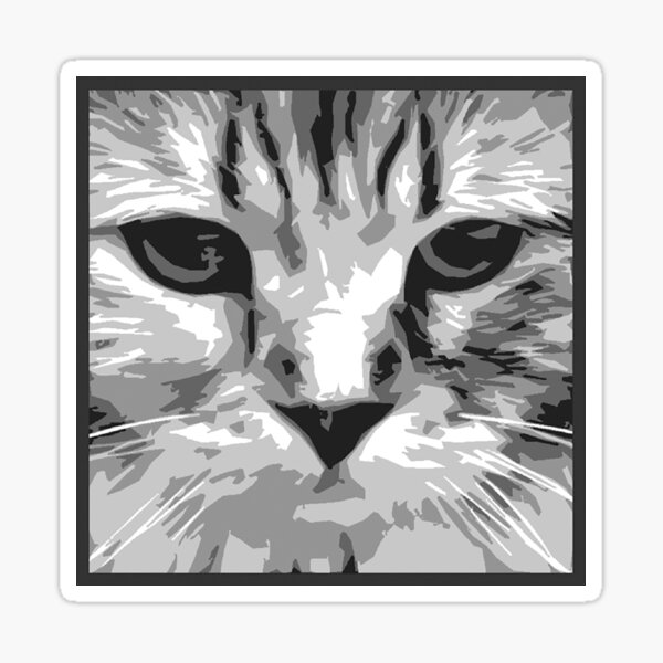 "Defiant Cat" Sticker for Sale by corpin17 | Redbubble