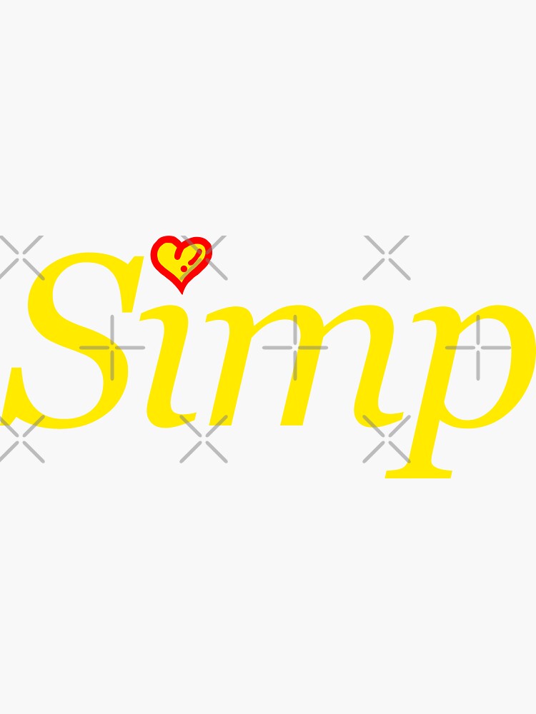 "Simp - Funny Gen Alpha slangs" Sticker for Sale by Sharetogether ...