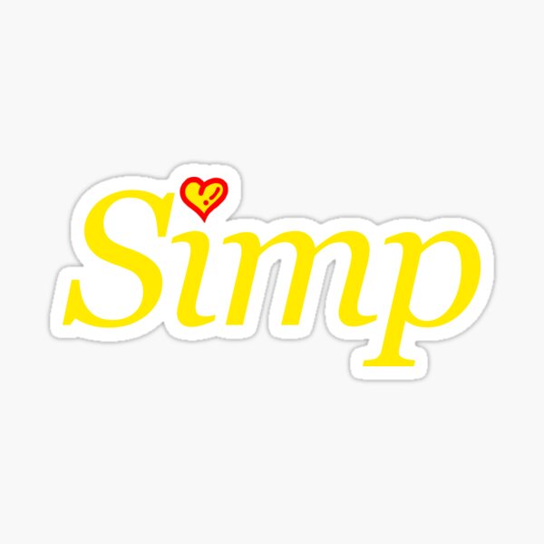 "Simp - Funny Gen Alpha slangs" Sticker for Sale by Sharetogether ...