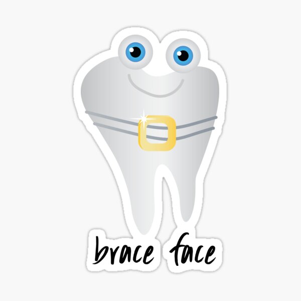 "Brace Face" Sticker for Sale by HollyPrice | Redbubble