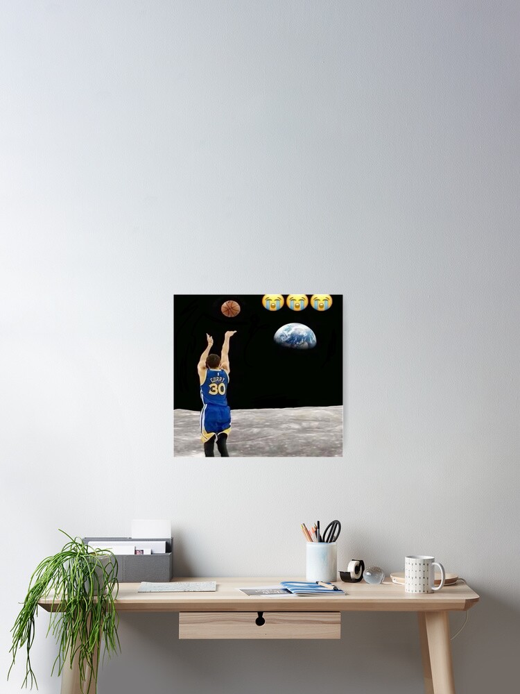 "Steph Curry shooting from moon meme " Poster for Sale by adrian122623 ...