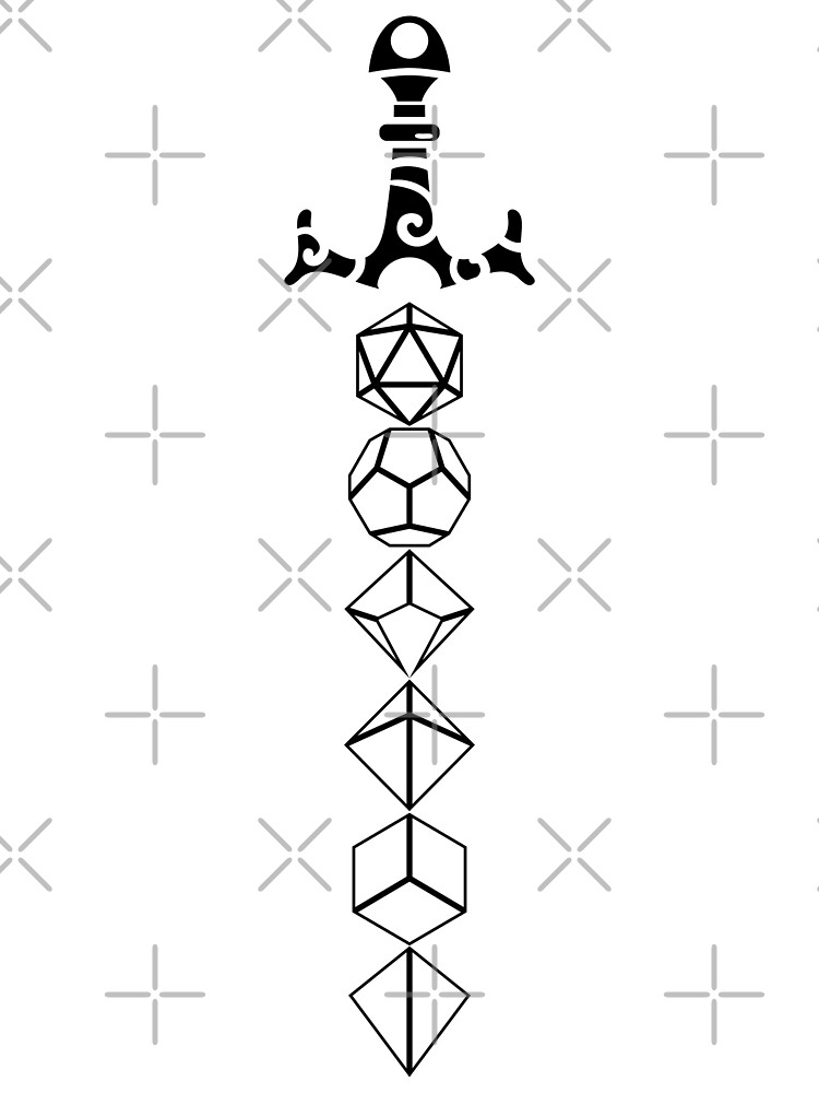 "Polyhedral Dice Sword" Art Print for Sale by pixeptional | Redbubble