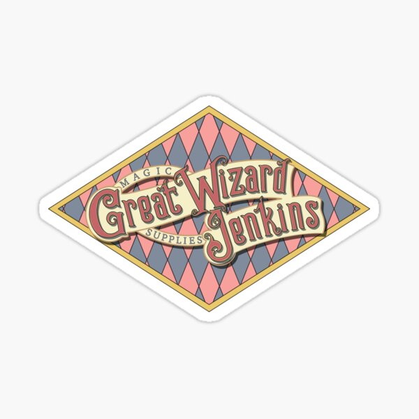 "Wizard Jenkins shop sign" Sticker for Sale by Two-for-Joy | Redbubble