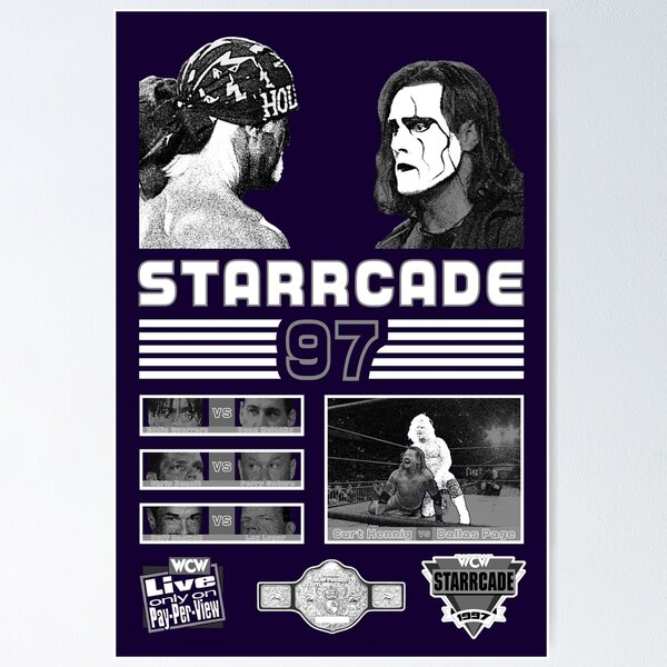 "Starrcade 97 Vintage Poster (Black and White)" Poster for Sale by ...