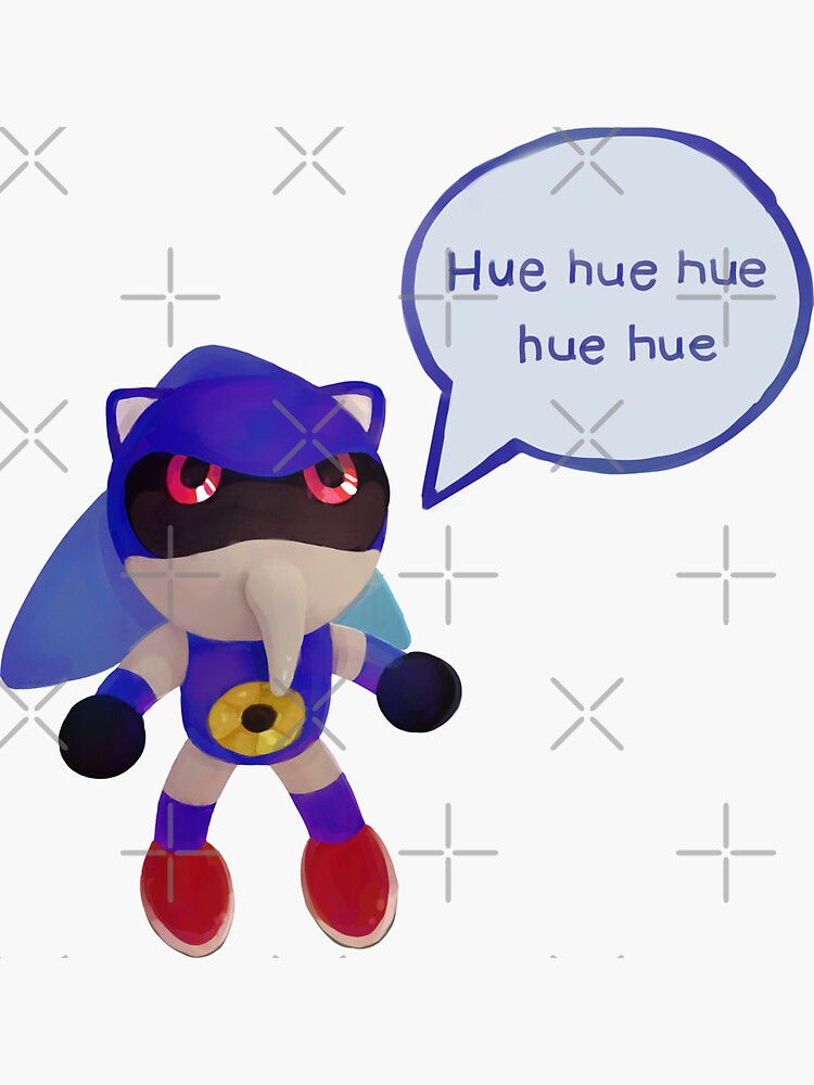 "Metal Sonic Hue Hue Hue Meme" Sticker for Sale by Asutip | Redbubble
