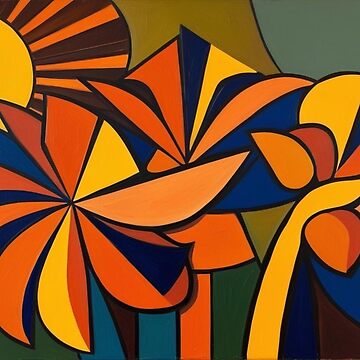 "Modernist spring flowers" Sticker for Sale by stickmyflask | Redbubble