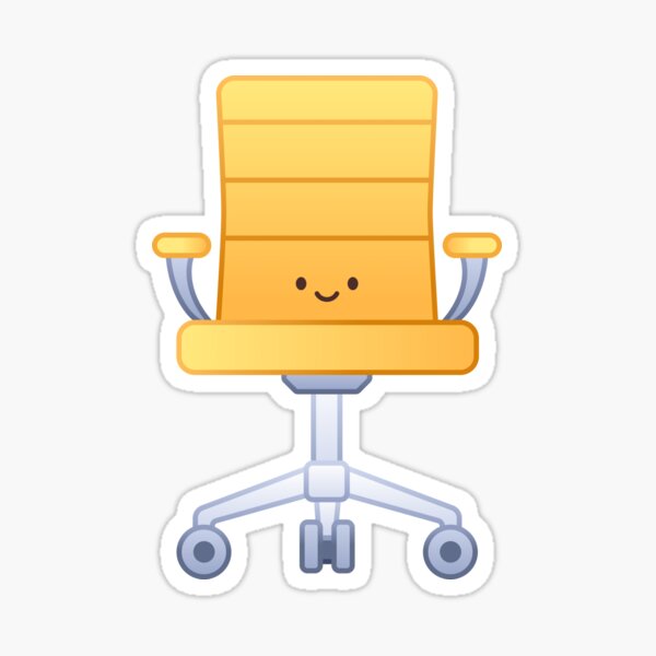 "swivel desk chair" Sticker for Sale by sabrinarromano | Redbubble