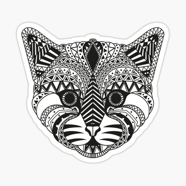 "Aztec Cat" Sticker for Sale by conortravers | Redbubble