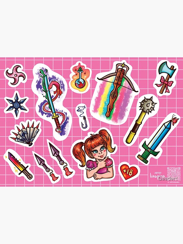 "Weapon sticker pack" Sticker for Sale by Geedert | Redbubble