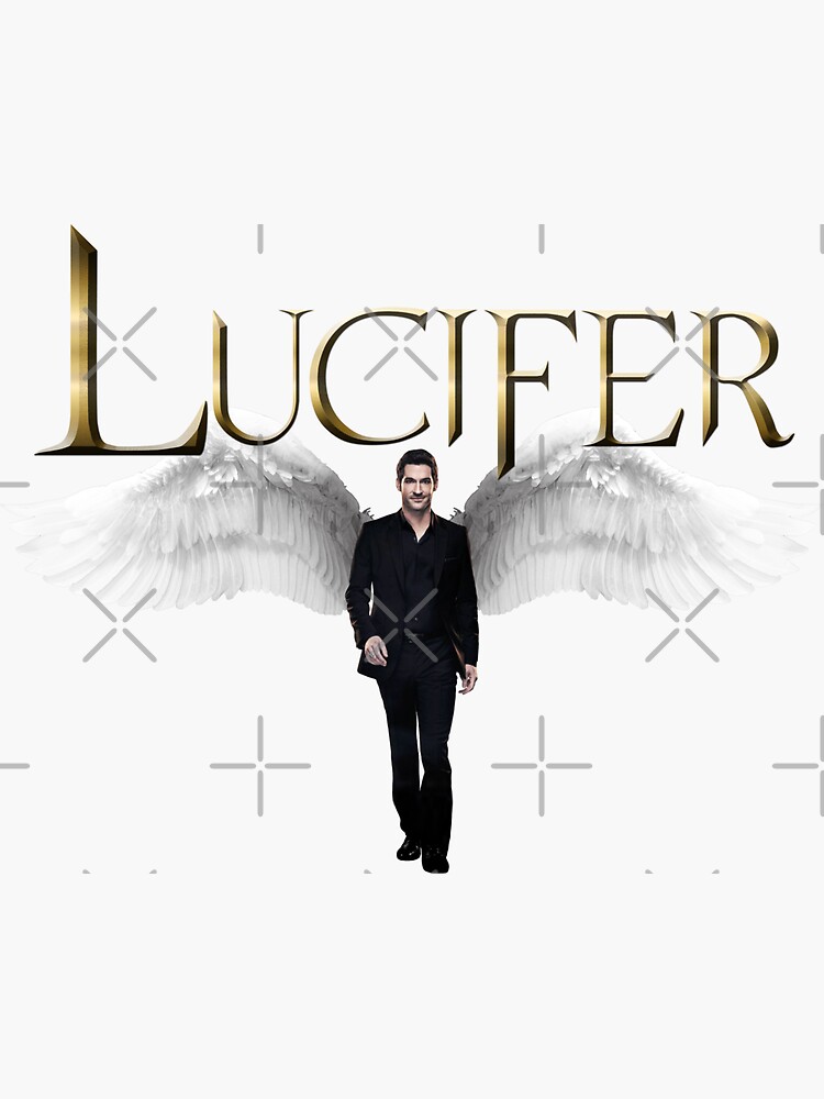 "Lucifer Morningstar" Sticker by jamierose89 | Redbubble