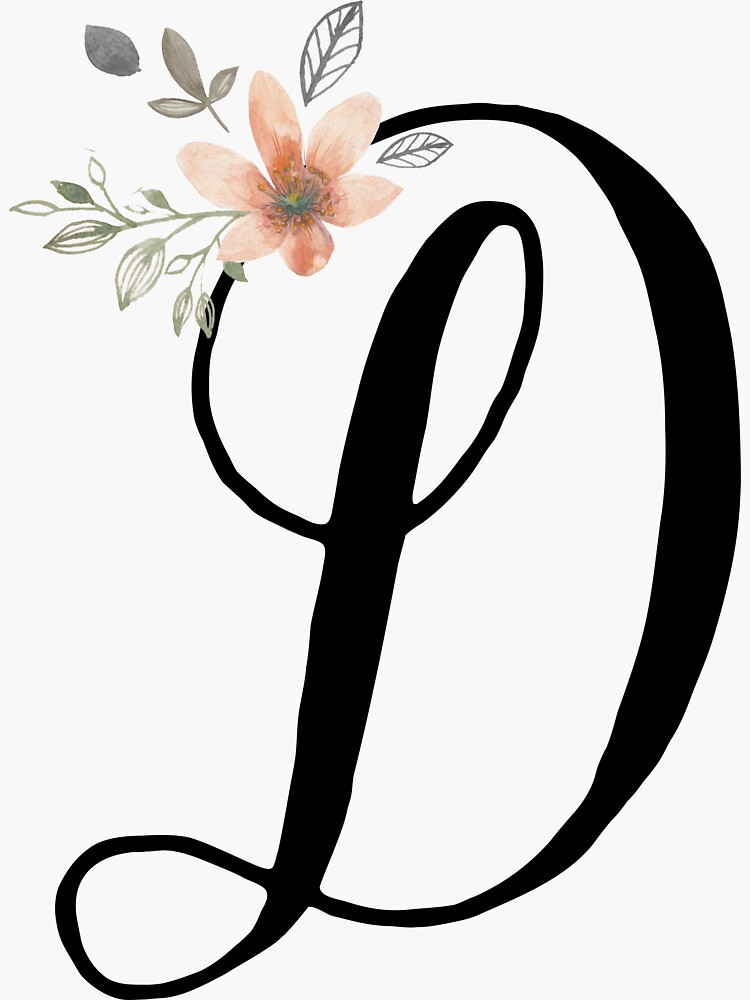 "Monogram D" Sticker for Sale by MaPetiteFleur | Redbubble