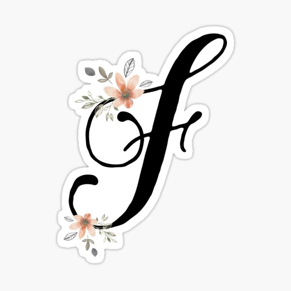 "Monogram F" Sticker for Sale by MaPetiteFleur | Redbubble