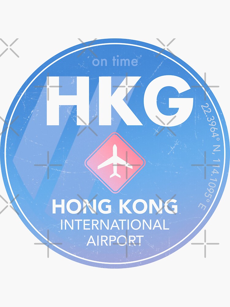 "HKG HONG KONG round sticker" Sticker for Sale by Aviators | Redbubble