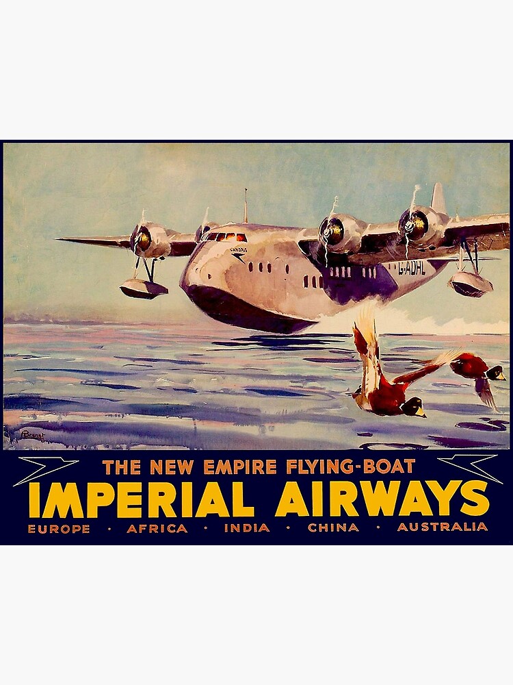"IMPERIAL AIRWAYS : Flying Boat Travel Advertising Print" Poster for ...