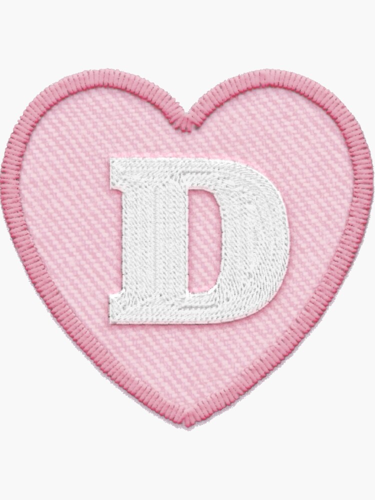 "letter d pink aesthetic " Sticker for Sale by Abbeys-Shop | Redbubble