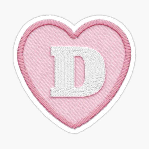 "letter d pink aesthetic " Sticker for Sale by Abbeys-Shop | Redbubble