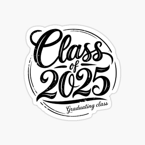 "Vintage Class of 2025 Calligraphy " Sticker for Sale by ...