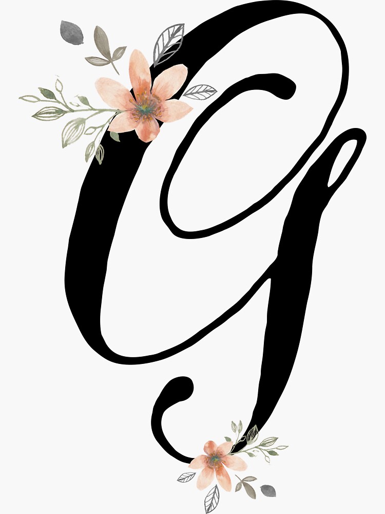 "Monogram G" Sticker for Sale by MaPetiteFleur | Redbubble
