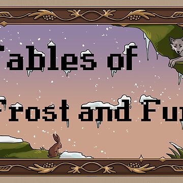 "Fables of Frost and Fur, Title" Sticker for Sale by Roll-for-Impact ...