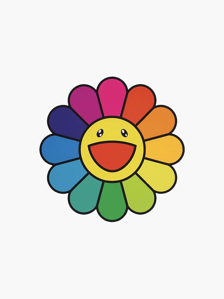 "Takashi Murakami's rainbow flower" Sticker for Sale by alxndrvzk ...