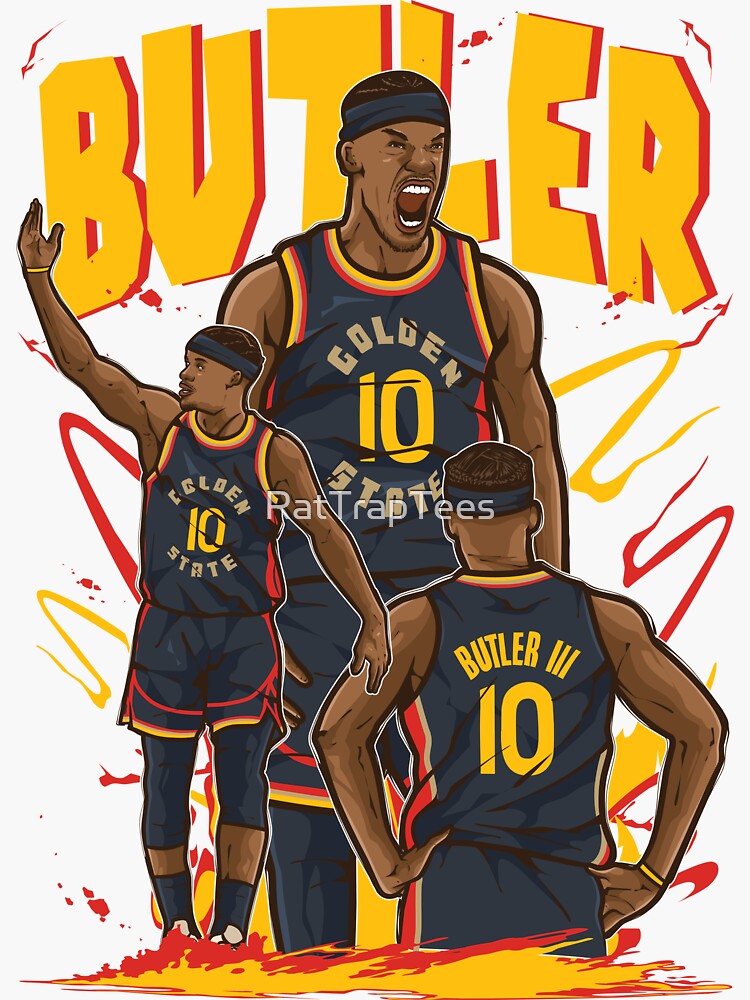 "Jimmy Butler Golden State Cartoon" Sticker for Sale by RatTrapTees ...