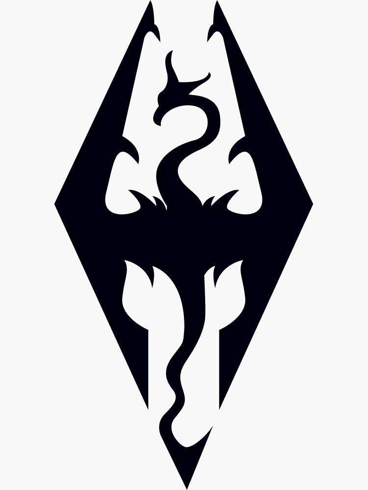 "Skyrim Symbol Dark Blue Color" Sticker for Sale by Nimpsy | Redbubble