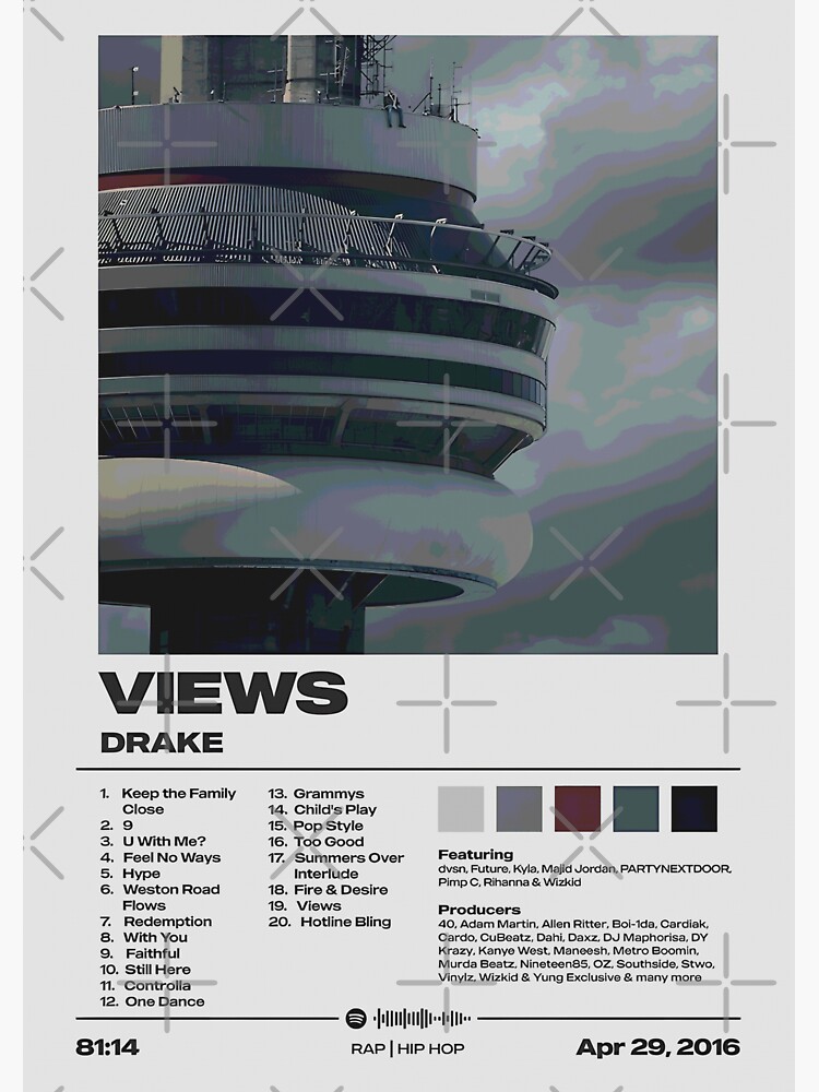 "Drake - VIEWS Album Cover" Sticker for Sale by ahayzini | Redbubble