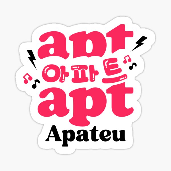 "Rosé & Bruno Mars APT Collaboration " Sticker for Sale by ...