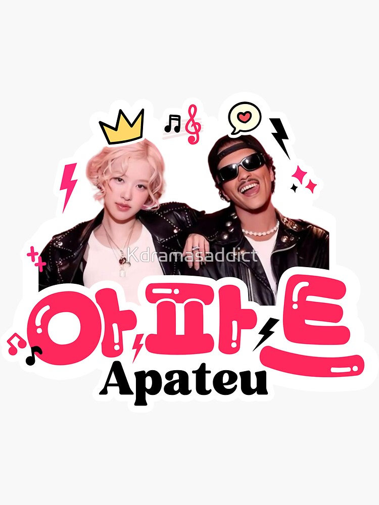 "Rosé & Bruno Mars APT Collaboration " Sticker for Sale by ...