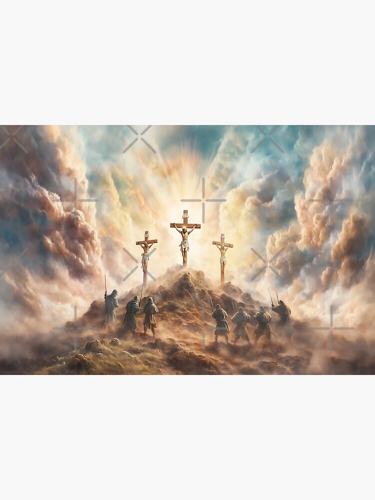 Pegatina for Sale con la obra «El sacrificio supremo: la crucifixión de ...