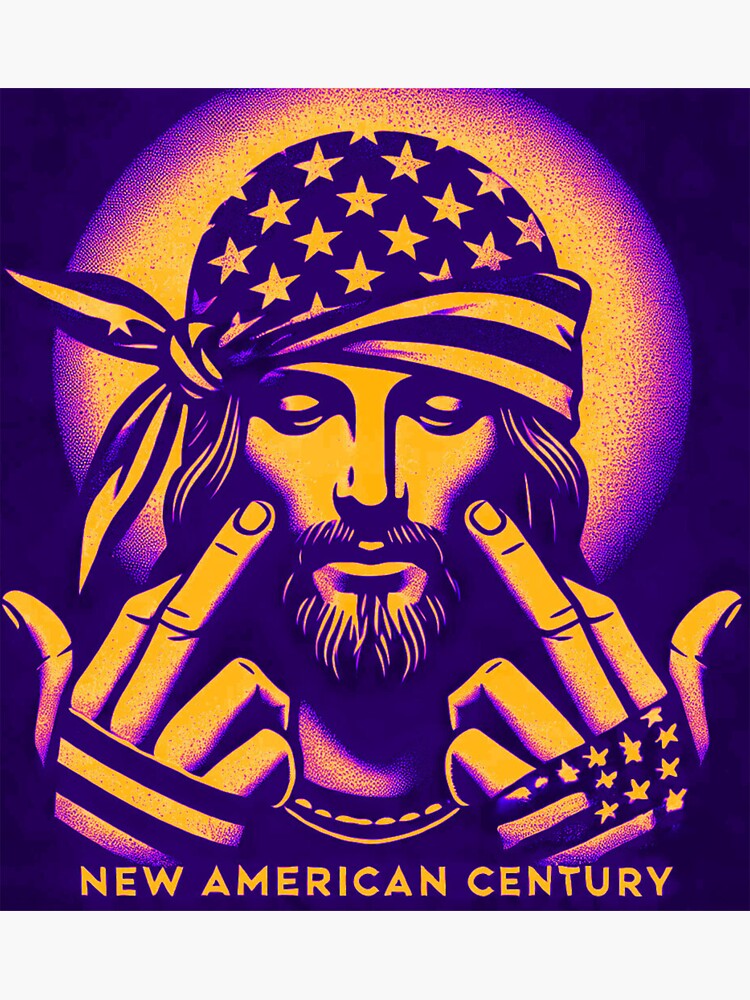 "new american century" Sticker for Sale by TEEJAMBOREE | Redbubble