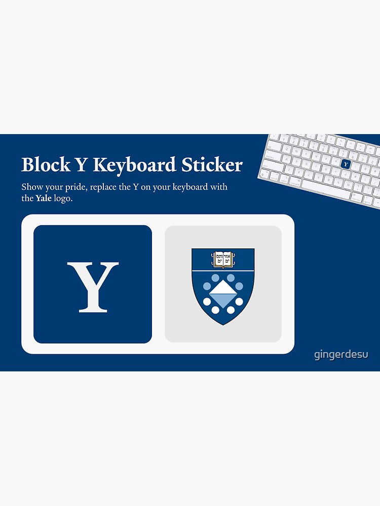 "Yale Keyboard Key Cap Sticker - School of Management" Sticker for Sale ...