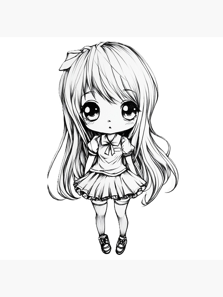 Chibi Anime Meisje Schets