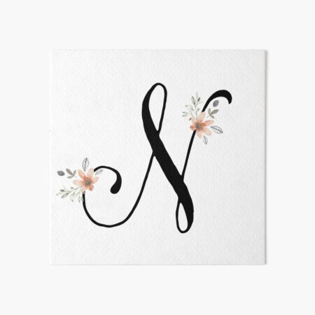 "Monogram N" Art Board Print for Sale by MaPetiteFleur | Redbubble