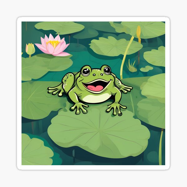 "Happy Frog" Sticker for Sale by SayuriCrafts | Redbubble