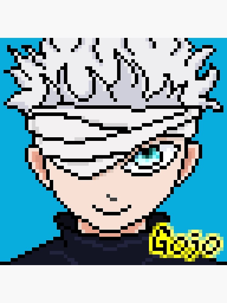 "Gojo Satoru Pixel Art" Poster for Sale by NERVLAB | Redbubble