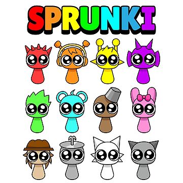 "Sprunkies Cute Characters" Sticker for Sale by Darcekar | Redbubble