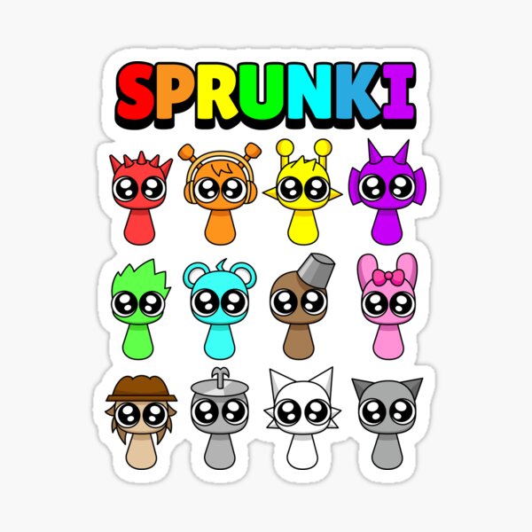 "Sprunkies Cute Characters" Sticker for Sale by Marek Kubala | Redbubble