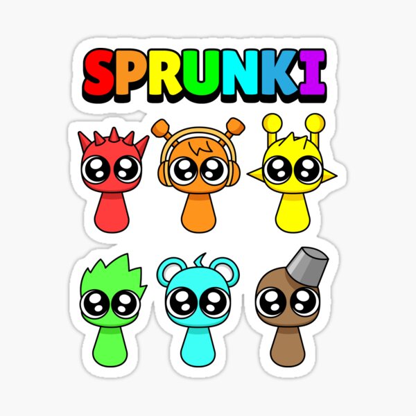 "Sprunkies Cute Characters" Sticker for Sale by Marek Kubala | Redbubble
