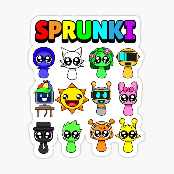 "Sprunkies Cute Characters" Sticker for Sale by Darcekar | Redbubble