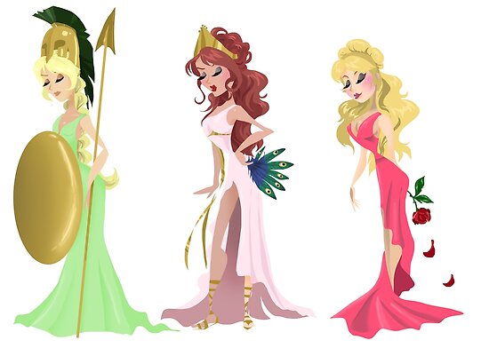 "Athena, Hera and Aphrodite" Poster by JonasEmanuel | Redbubble