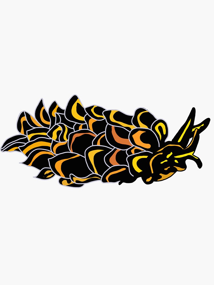 "black and gold sap-sucking slug" Sticker for Sale by oliviaahayes10 ...