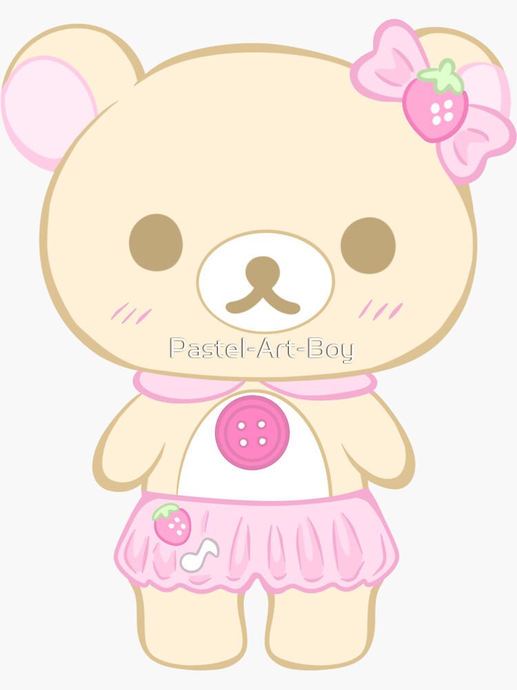 "Kawaii korilakkuma" Sticker for Sale by Pastel-Art-Boy | Redbubble
