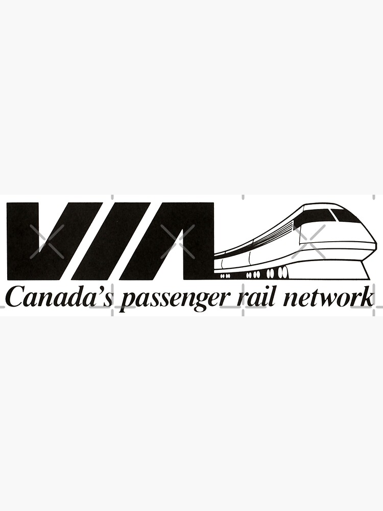 "VIA Rail Canada Vintage 1986 Logo" Sticker for Sale by kingstonsub ...